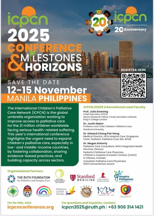 4th ICPCN International Conference on Children's Palliative Care | Philippine Society of Medical ...